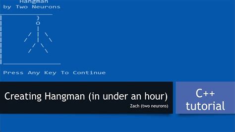 C Tutorial Hangman Tutorial In Under An Hour YouTube