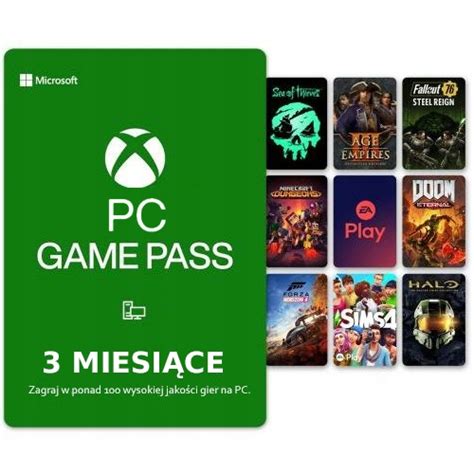 Pc Game Pass Od Microsoft Xbox 3 MiesiĄce 90 Dni Oficjalny Kod