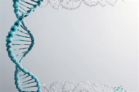 Dna Double Helix Background With Copy Space Frame Mockup Premium Ai Generated Image