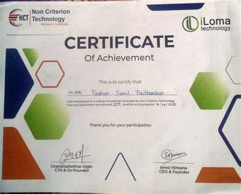 Tushar Paithankar On Linkedin Certifiedcoder Techskills