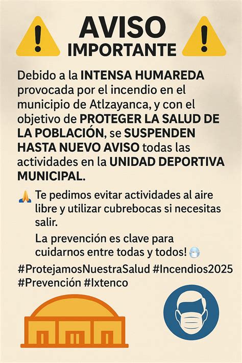 Aline - ⚠️ AVISO IMPORTANTE ⚠️ Debido a la intensa humareda provocada por el incendio en el ...