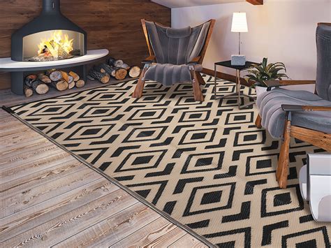 Wikiwiki Outdoor Rug 5x8ft Waterproof Reversible Mat