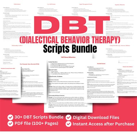 dialectical behavior therapy session dbt therapy scripts dbt workbook adults dbt