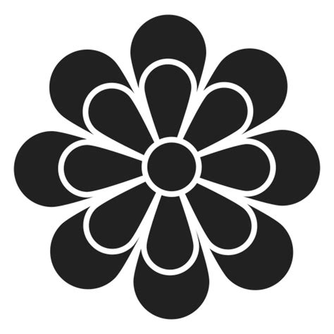 Design Png E Svg De Ícone De Contorno Simples De Margarida Para Camisetas