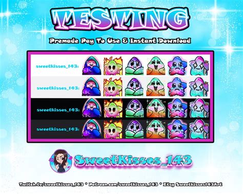 6 Twitch Star Emotes Rainbow Bundle Pack 2 Instant Download Twitch