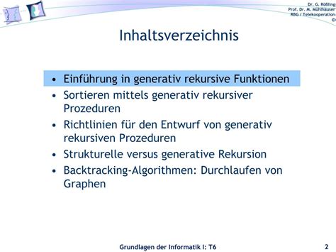 Ppt Grundlagen Der Informatik 1 Thema 6 Generative Rekursion Powerpoint Presentation Id 3457973