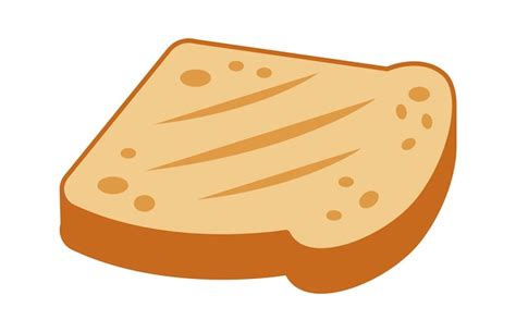 Pedazo De Pan Icono De Comida Ilustración Vectorial Vector Premium