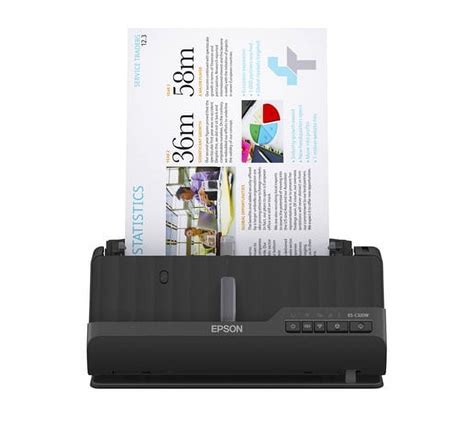 Epson Wireless Desktop Document Scanner Compact Design Sided Scanning Auto Document Feeder