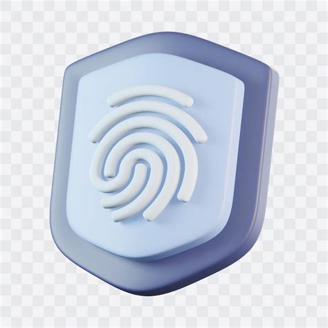 Premium Psd Fingerprint Security 3d Icon
