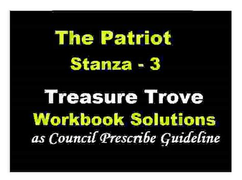 Treasure Trove The Patriot Stanza 3 Poem By Robert Browning Workbook