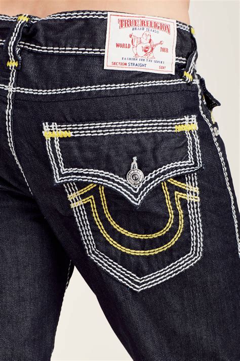 Straight Flap Yellow Mega T Stitch Mens Jean Inglorious True Religion