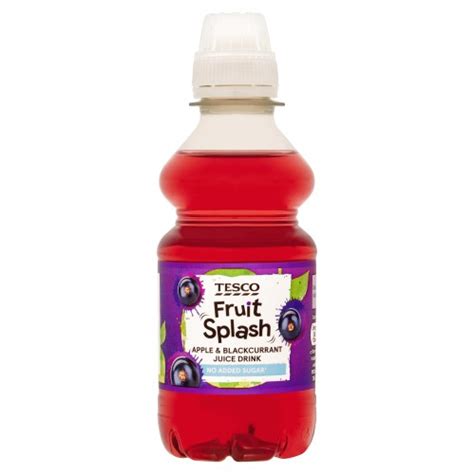 Tesco Fruit Splash No Added Sugar Apple And Blackcurrant Juice Drink