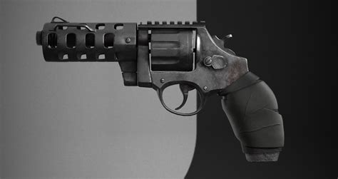 Game Ready 28k Triangle Makeshift Revolver R Blender