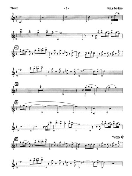 Feels So Good B Flat Tenor Saxophone By Chuck Mangione Jazz Ensemble