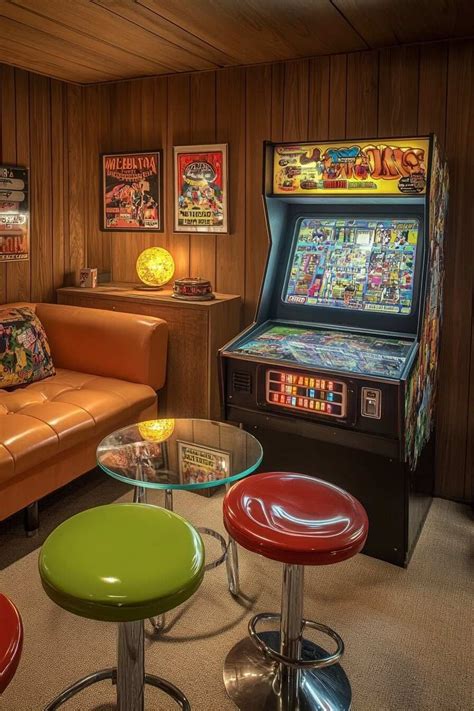 21 Adult Game Room Ideas That Work In Any Small Space Home Made Graceful Retro Games Room