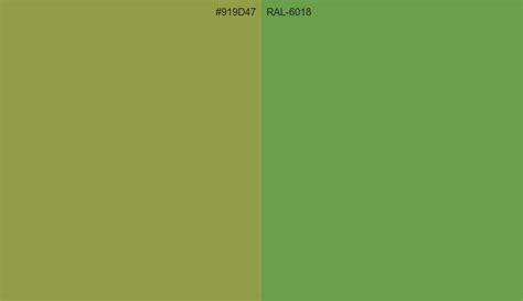 Hex 919d47 To Ral Code Ral 6018 Conversion Chart Ral Classic