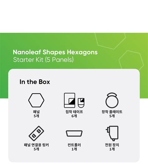 나노리프 Shapes Hexagons 5 Pack 인테리어 Led 스마트 조명 감도 깊은 취향 셀렉트샵 29cm