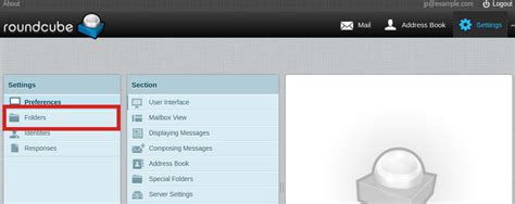 how to create a folder in roundcube inmotion hosting