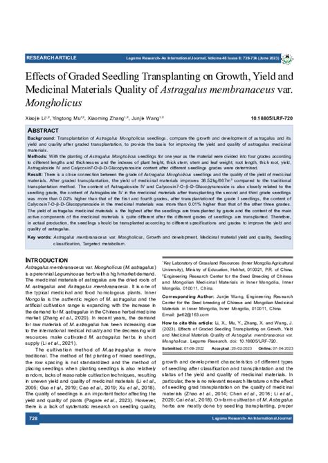 Pdf Effects Of Graded Seedling Transplanting On Growth Yield And