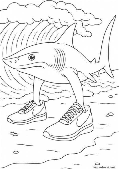 Розмальовка Тралалело тралала Tralalelo Tralala ⭐️ роздрукувати скачати безкоштовно А4