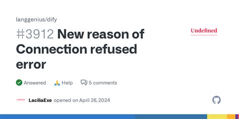 New Reason Of Connection Refused Error · Langgenius Dify · Discussion