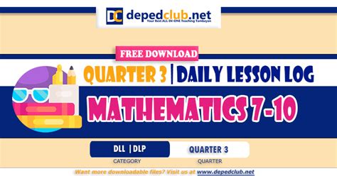 Mathematics 7 10 Dll Compilation 3rd Quarter