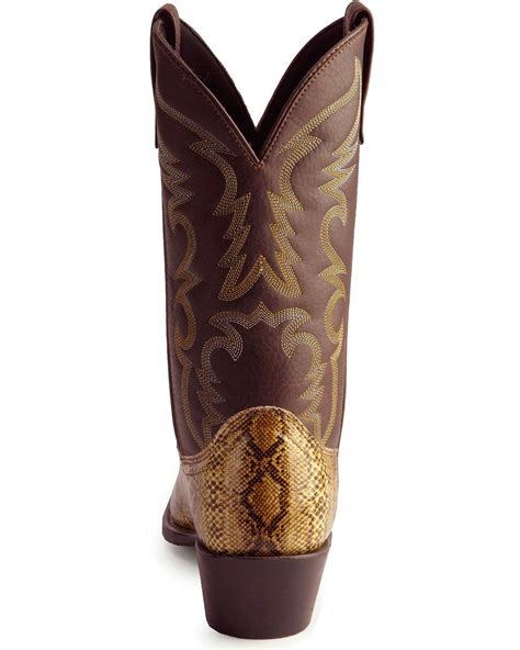 Product Name Laredo Mens Python Print Western Boots Round Toe