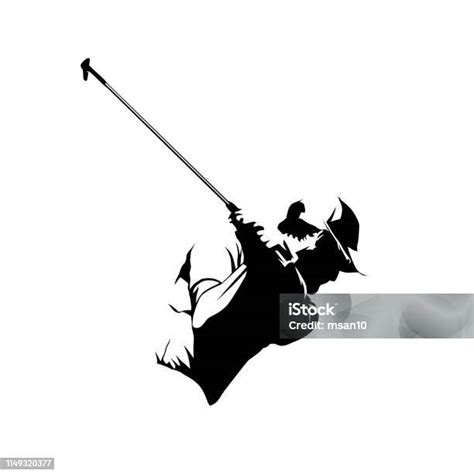 골프 플레이어 추상적인 고립 된 벡터 실루엣입니다 골프 스윙 아이콘 골프에 대한 스톡 벡터 아트 및 기타 이미지 골프 로고 골프 선수 Istock