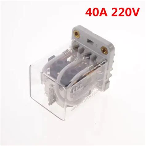 1 X JQX 38F 220VAC 40A 3PDT Power Relay Motor Control Silver Alloy With