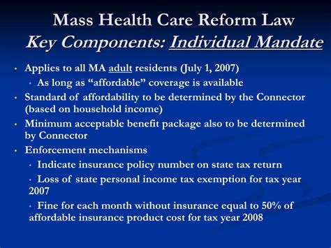 Ppt Massachusetts Health Reform Powerpoint Presentation Free