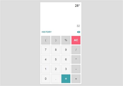 A Basic Calculator With Five Functions For Addition
