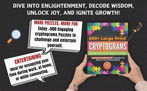 500 Large Print Cryptogram Puzzle Book For All Ages Inspirational And