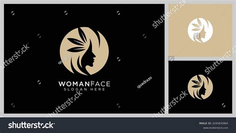 Woman Face Logo Vector Design Template Stock Vector Royalty Free