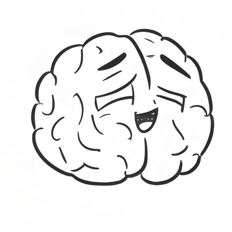 Brain Emoji 2d Monochrome · Creative Fabrica