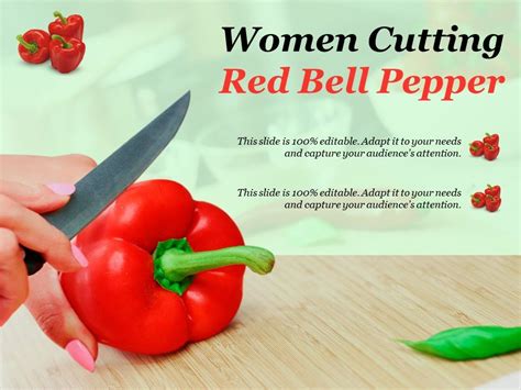 Women Cutting Red Bell Pepper Ppt PowerPoint Presentation Outline Sample PDF