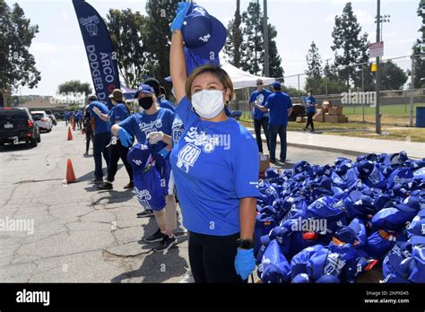 Netflix Actress Annie Gonzalez Greets Motorists At The Dodger Day Drive