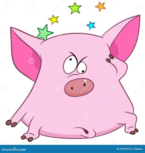 Dizzy Man Feeling Sick Vector Cartoon Illustration