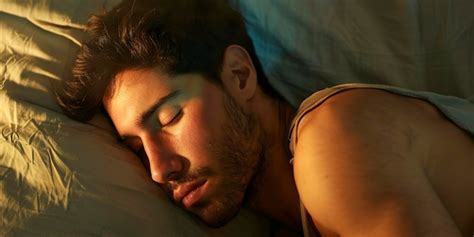 Premium Photo Man Laying On Top Of Bed Under Blanket