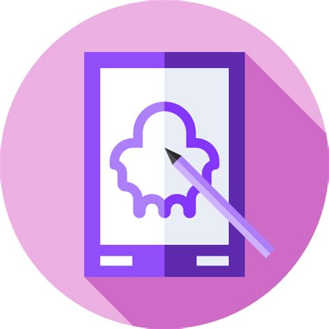Graphic Tablet Flat Circular Flat Icon