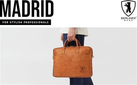 Berliner Bags Portafolios De Piel Auténtica Clásico Para Portátil