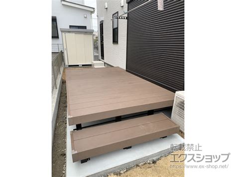 千葉県大網白里市のykkapウッドデッキ施工例リウッドデッキ 200＋段床セット 両側面タイプ 1段81581981 1