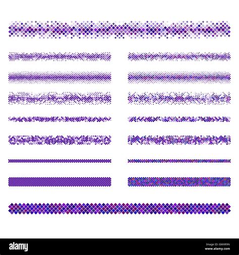 Design Elements Pixel Text Divider Line Set Stock Vector Image And Art