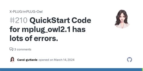 Quickstart Code For Mplugowl21 Has Lots Of Errors · Issue 210 · X