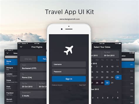 Travel App Ui Kit Sketch Freebie Download Free Resource For Sketch Sketch App Sources