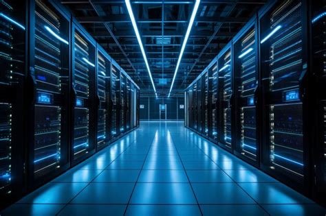 Premium Photo Photo Of A Hightech Data Center With Rows Of Servers And Advanced Cooling