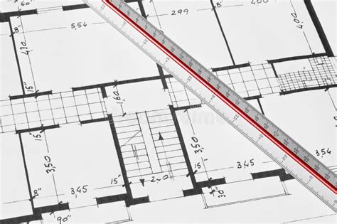 Building Permit Document With Architectural Blueprint Of An Old