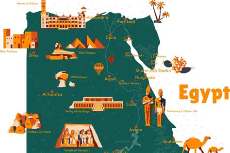 Egitto Cartina Cartina Egitto Mappa Egitto