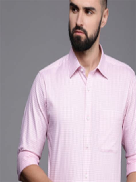 Buy Raymond Slim Fit Micro Self Checked Opaque Pure Cotton Formal Shirt