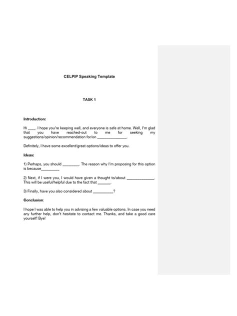 Speaking Template Celpip By Lets Crack Ielts And Celpip 91 7027909999 Download Free Pdf