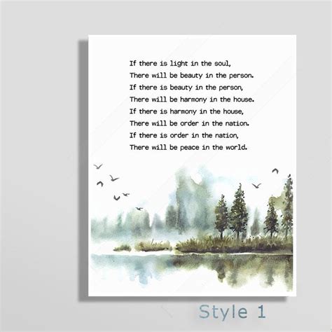 If There Is Light In The Soul There Will Be Beauty In The Person